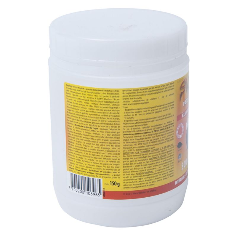 Appât en pate rouge rats et souris 150g Subito - Provence Outillage