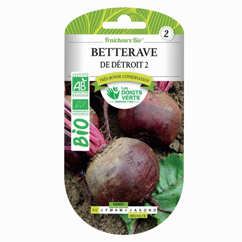 Graines Betterave de Détroit 2 BIO Les Doigts Verts - Provence Outillage