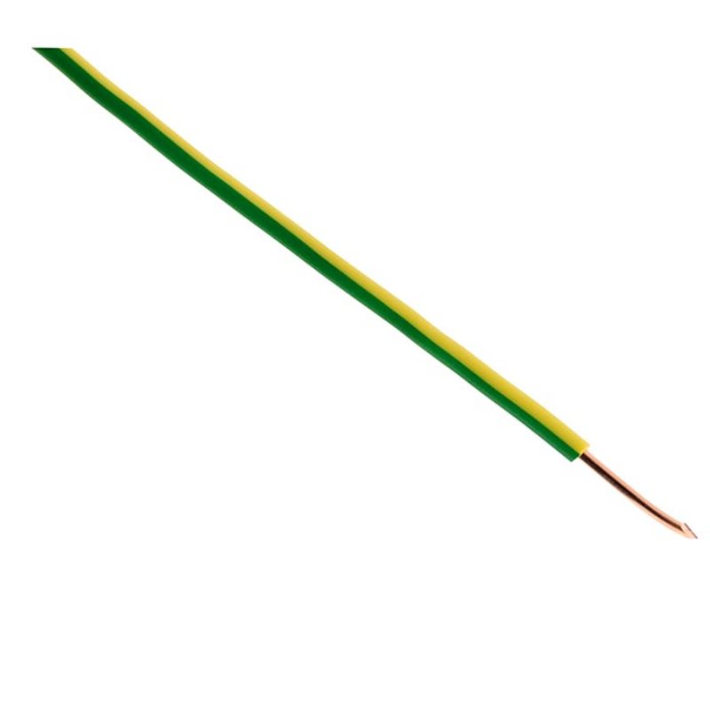 Câble électrique HO7V-U 2,5mm² vert-jaune 10m - Provence Outillage