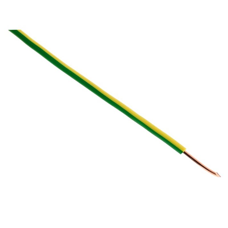 Câble électrique HO7V-U 2,5mm² Vert Jaune - 25m - Provence Outillage