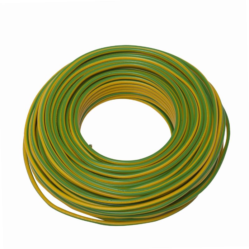 Câble électrique HO7V-U 1,5 mm² jaune-vert 25 m - Provence Outillage