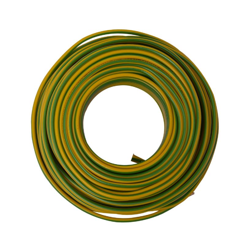 Câble électrique HO7V-U 2,5mm² Vert Jaune - 25m - Provence Outillage