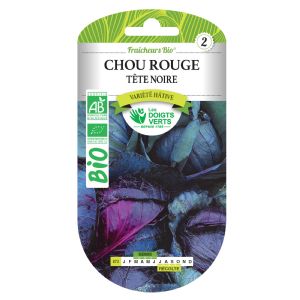 Graines chou rouge tête noire BIO Les Doigts Verts - Provence Outillage