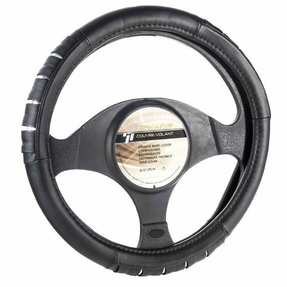 Couvre volant auto simili cuir, finition chromé, sport. - Provence ...