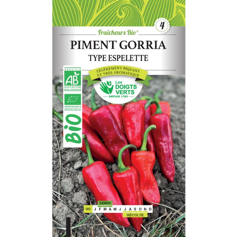 piment gorria BIO Les Doigts Verts - Provence Outillage