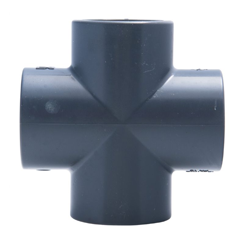 Raccord PVC pression en croix ø25 mm - Provence Outillage