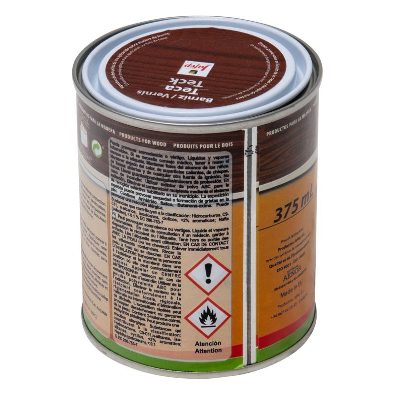 Vernis synthétique teinte teck brillant Jafep - Provence Outillage