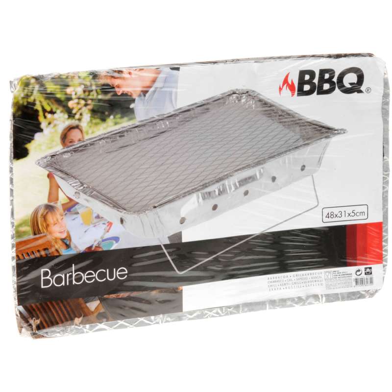 barbecue jetable avec charbons 48x31x5cm