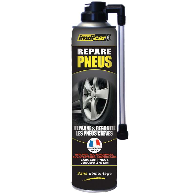 Bombe anti-crevaison répare pneus 600ml